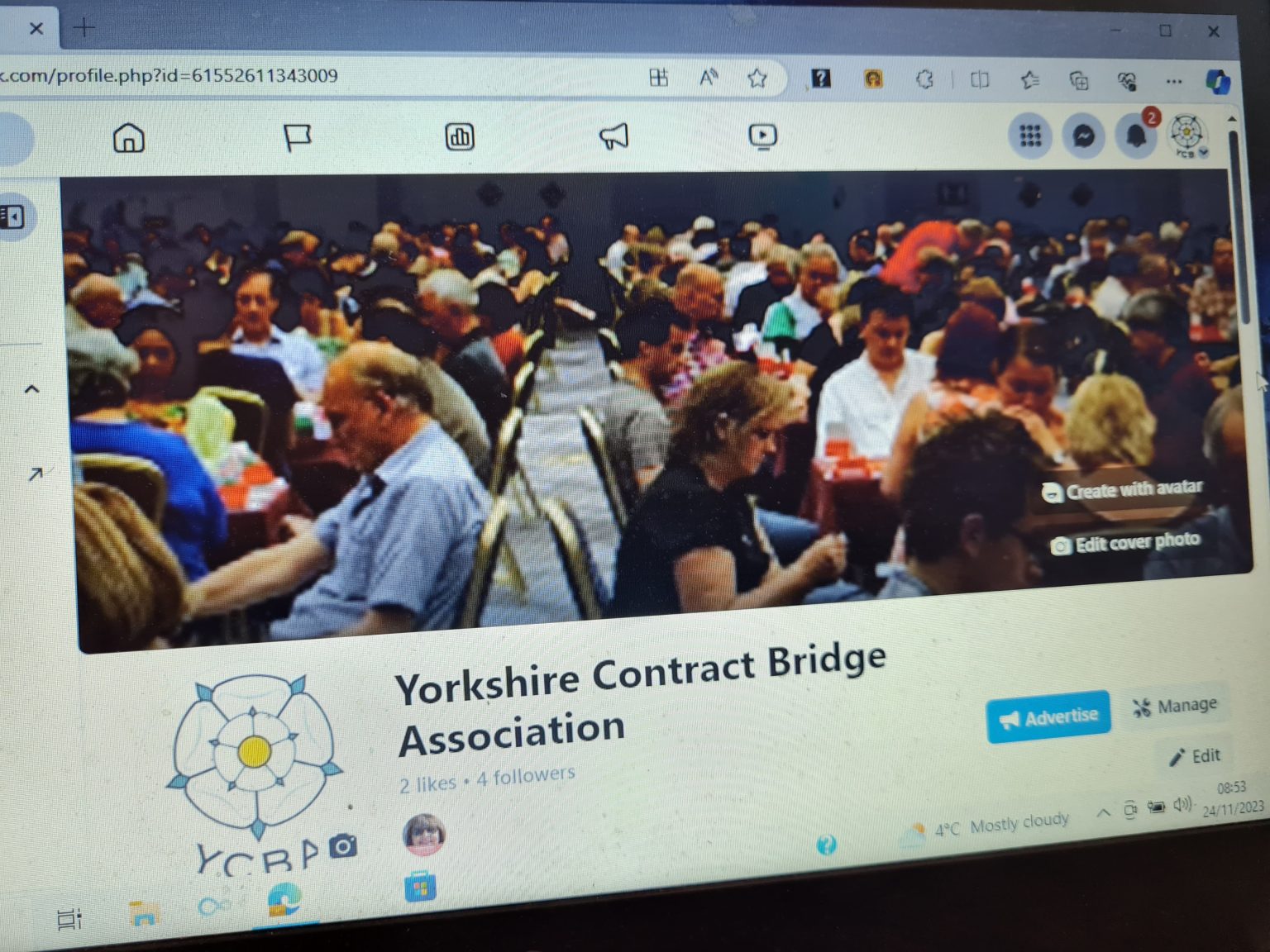 New YCBA Facebook Page - Yorkshire Contract Bridge Association